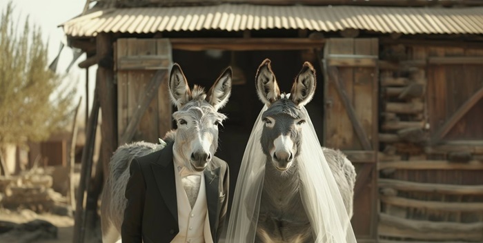 La boda de dos burros se hace viral por esta razón - Notiespartano